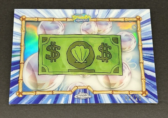 2025 TOPPS CHROME SpongeBob Mr. Krabs First Dollar Shadowbox SSP #2/20 ...