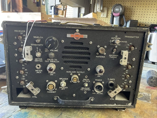 COLLINS RADIO COMMUNICATIONS Transmitter & Receiver Model MBF $75.00 ...
