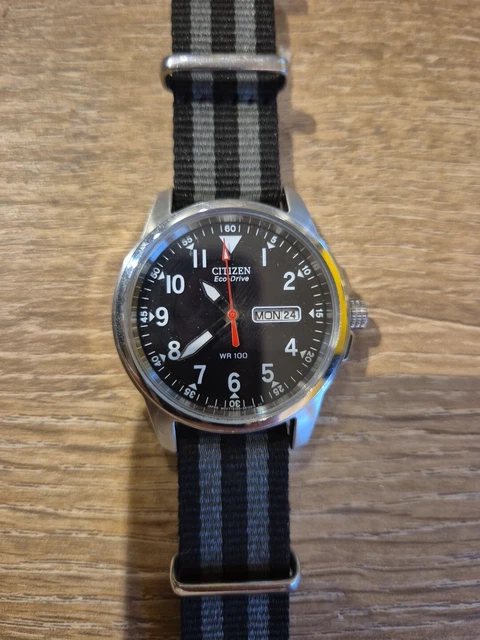 CITIZEN CHANDLER BM8180-03E Eco-Drive 37mm Field Watch with extra Nato ...