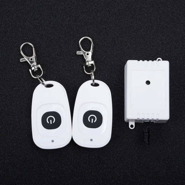 AC 220V RF Wireless Relay Remote Control Receiver + Transmitters 433MHz ...