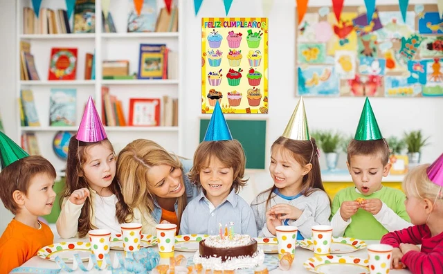SPANISH HAPPY BIRTHDAY Chart Poster for Classroom Decorations 12''X17.3 ...