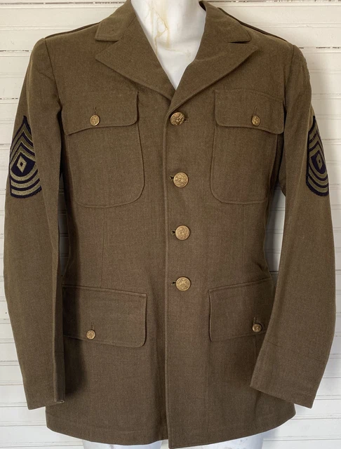WORLD WAR II U.S. Army First Sgt Class A Type M1939 Uniform Coat 5th ...