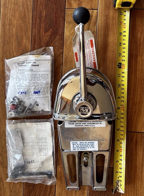NOS MORSE MT-2 Single Lever Control w/ Inst & Hardware *Black* Boat ...