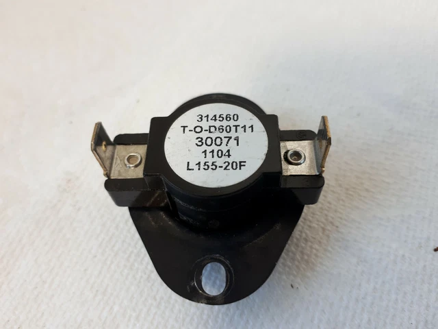 THERM-O-DISC T-O-D60T11 L155-20F Furnace Limit Switch 30071, 314560 ...