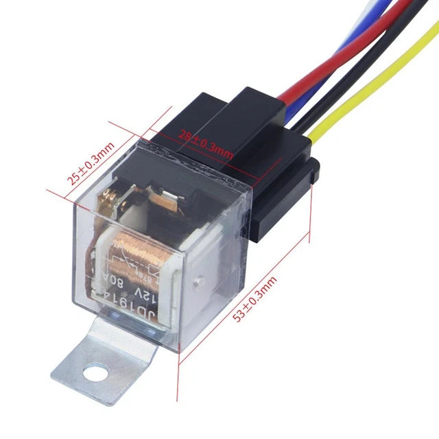 80A AUTOMOTIVE RELAY with Pre Wired Harness for Fast Installation in ...