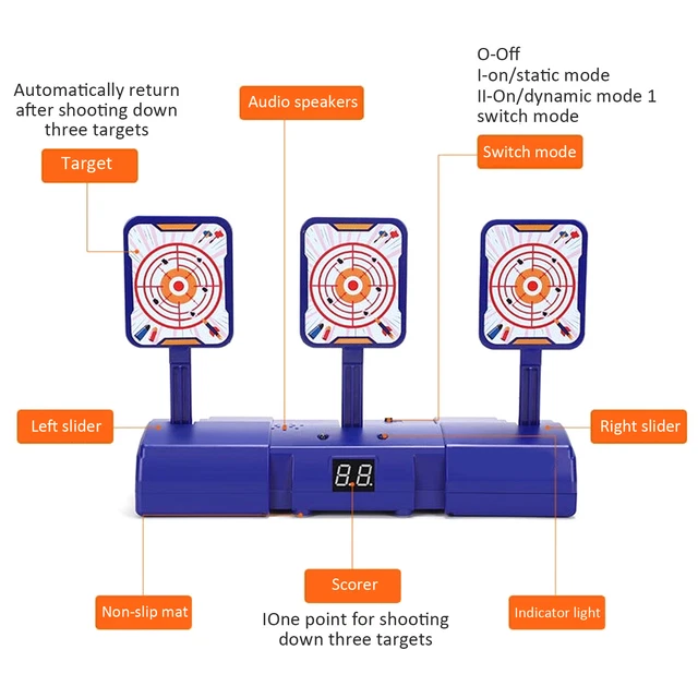 Electric Shooting Target Auto Reset Electronic Scoring Target Sound Light Eob 42 28 Picclick Au