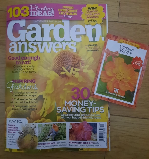GARDEN ANSWERS MAGAZINE November 2022 With Free Seeds EUR 4,07 ...