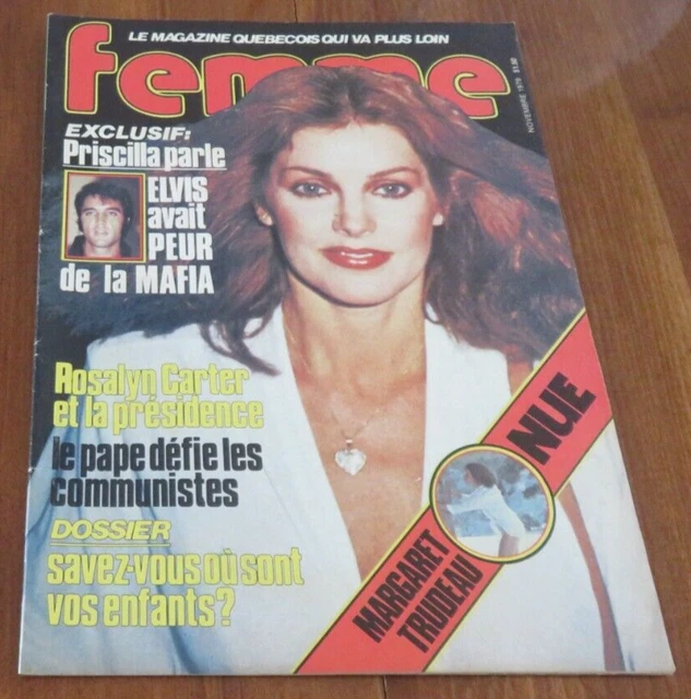 FEMME FRENCH MAGAZINE 1979 PRISCILLA PRESLEY Margaret Trudeau NICOLE ...