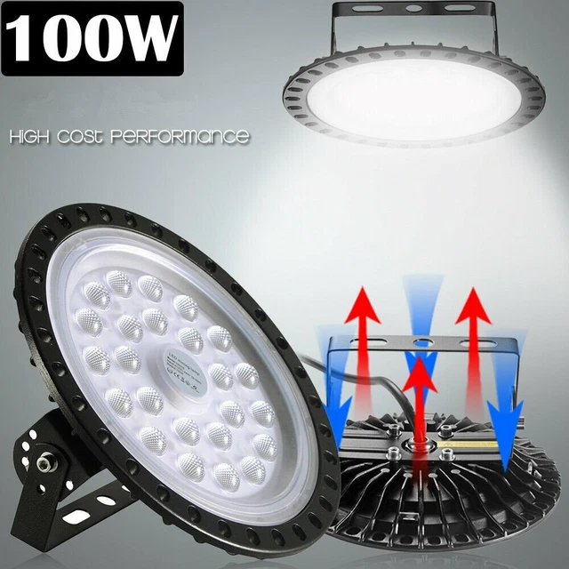 100W WATT LED UFO High Low Bay Light Fixture Factory Warehouse Lighting ...