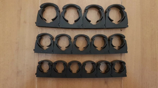 TALON PLASTIC HINGED Pipe Clip Holder lot. Sizes: 35, 25 & 20cm lot. £6 ...