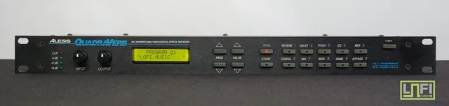 ALESIS QUADRAVERB VINTAGE Digital Reverb & Multi Effects 1U Rack Unit ...
