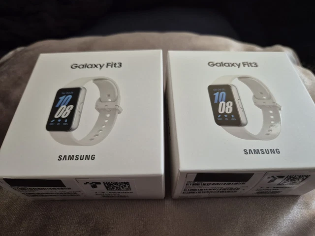 SAMSUNG GALAXY FIT3 Watch, Brand New. Silver Case, White Strap. Android ...