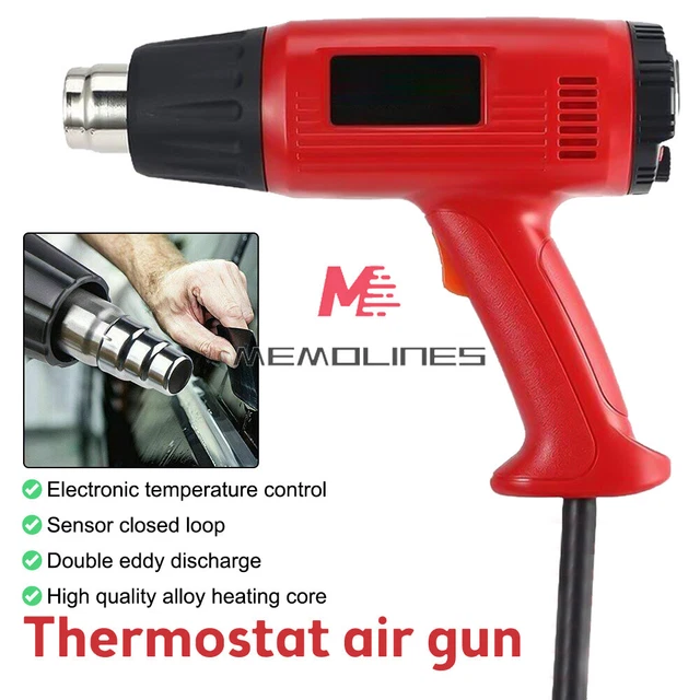 HEAT AIR GUN 2000W Remove Paint Varnish 4 Nozzles Electronic ...