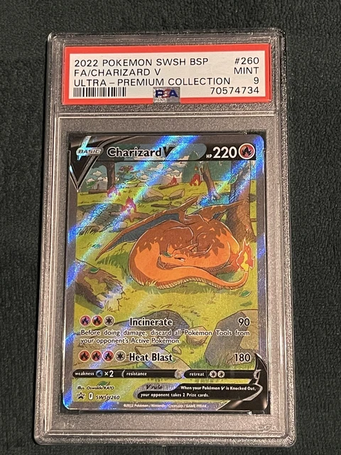 2022 POKEMON CHARIZARD V SWSH260 Full Art Ultra Premium Collection ...