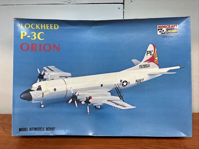 LOCKHEED P-3C ORION MiniCraft 1/72 Airplane Model Kit Hasegawa USA CV ...