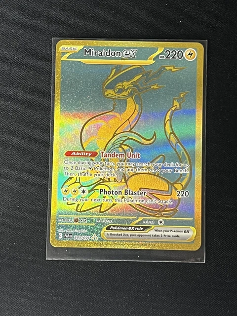 MIRAIDON EX 243/091 Paldean Fates Full Art Gold Hyper Rare Pokemon TCG ...