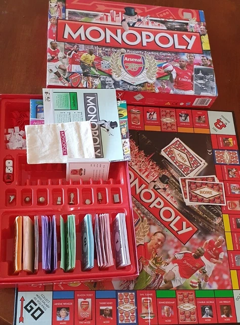 MONOPOLY ARSENAL FC edition board game 2011 complete VGC Hasbro ...