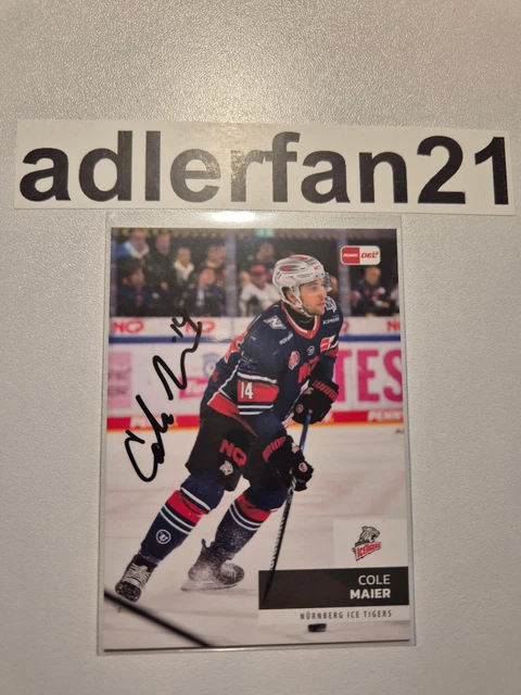 DEL 24-25 2024-2025 SIGNIERT Cole Maier Nürnberg Ice Tigers EUR 2,99 ...