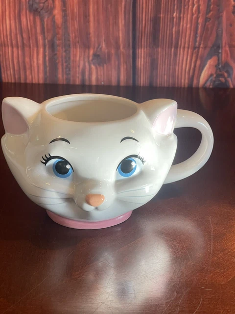 DISNEY STORE MARIE The Aristocats Cat Kitten Face Bow Ceramic 3D Coffee ...