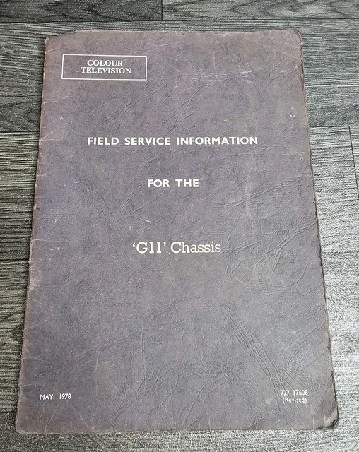 PHILIPS G11 COLOUR Television Original Service Manual With Fold Outs £9 ...