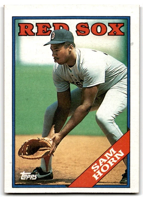 1988 TOPPS CARTE de baseball Sam Horn recrue Boston Red Sox #377 EUR 2 ...