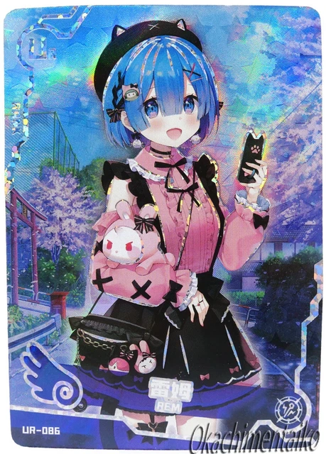 CARTE RE: ZERO Life Rem Card Anime Girl Waifu Manga Doujin Foil Trading ...
