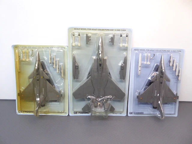 GE FABBRI 1:100 F15 Eagle -Dassault Rafale - BAe Sea Harrier Diecast ...