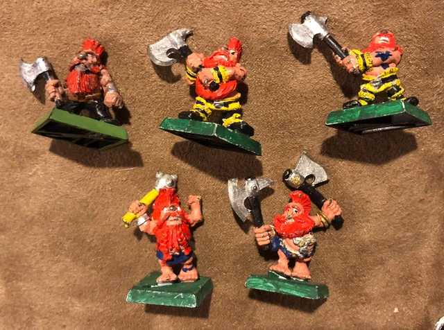 Lot Mixte Metal Dwarf Troll Slayers X5 Marauder Warhammer Fantasy Oop