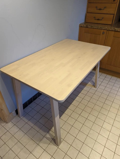 IKEA NORRAKER TABLE, White Birch, rectangular £45.00 - PicClick UK