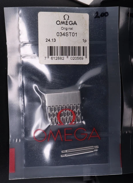 AUTH. OMEGA PLOPROF 22mm Steel Shark Mesh Watch Extension Link 034ST01 ...