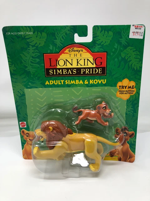 MATTEL DISNEY'S THE Lion King Simba's Pride Adult Simba & Kovu Figures ...