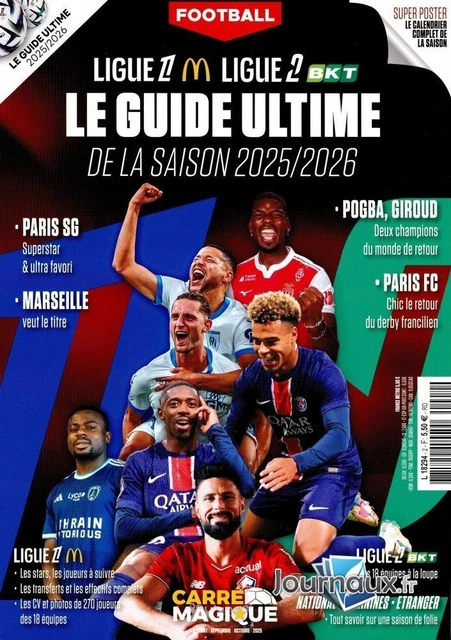 LE GUIDE ULTIME 2025 2026 Ligue 1 Ligue 2 Carre Magique 19 07 2025 EUR 14,99 - PicClick FR