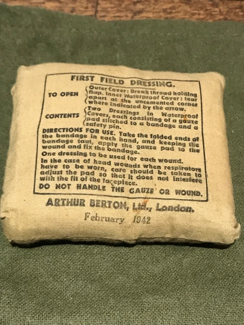 WW2 BRITISH ARMY First Field Dressing dated 1942 £16.00 - PicClick UK