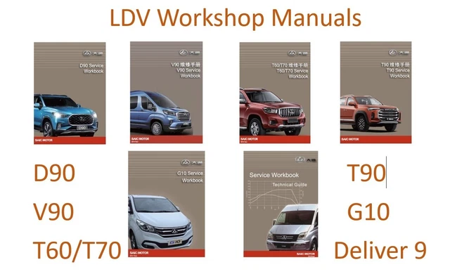 LDV WORKSHOP MANUAL Service Manuals for LDV D90 T60 T60 MAX G10 V80 ...