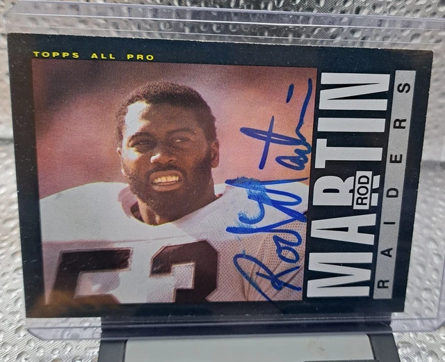 CARTE FOOTBALL SIGNÉE ROD MARTIN 1985 TOPPS AUTOGRAPHE - Oakland LA ...