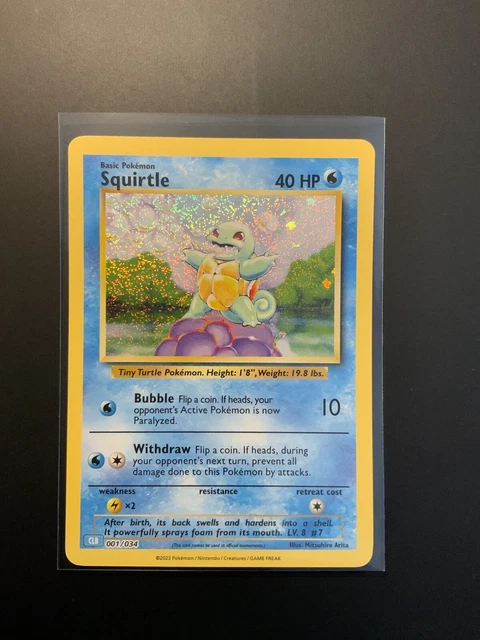 CARTE POKÉMON 001/034 Squirtle Classic Collection Box Holo Neuf Anglais ...