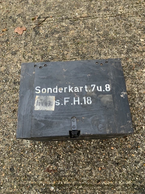 WW2 GERMAN WEHRMACHT Box S.F.h.18 Artillery Howitzer Crate Kanone £88. ...