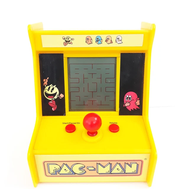 PAC-MAN DESKTOP MINI Desktop Arcade Machine Electronic Game Toy Bandi £ ...