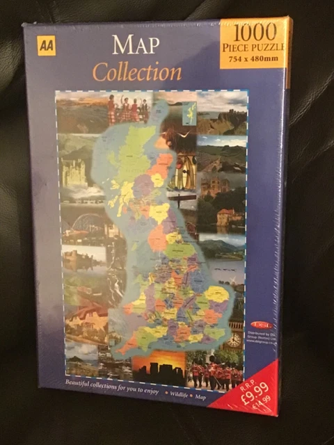 AA MAP COLLECTION 1000 pezzi puzzle mappa e scene nuovo scatola ...