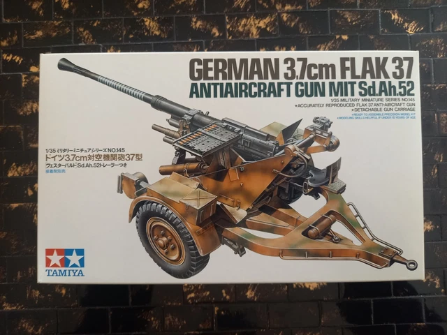 MAQUETTE TAMIYA N° 35145 - 1/35 German 3.7cm Flak 37 AntiAircraft Gun ...