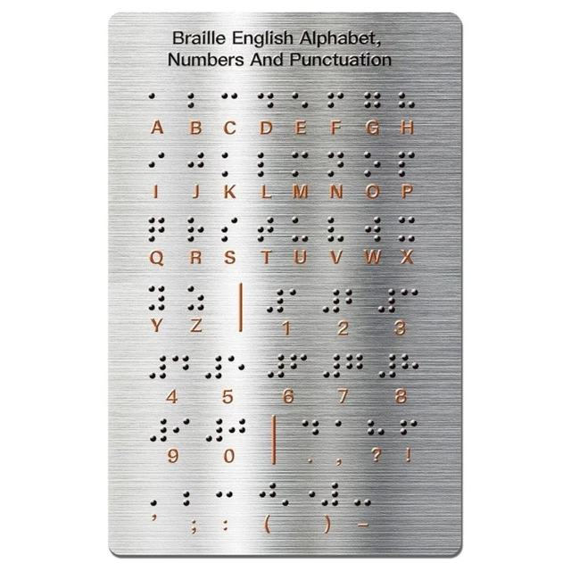 BRAILLE LETTER NUMBER Learning Board Braille Teaching Aid for Blind ...