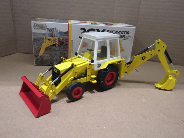NZG JCB 3CX Backhoe Loader White Cab Jcb Diecast Model Jcb Rare ...
