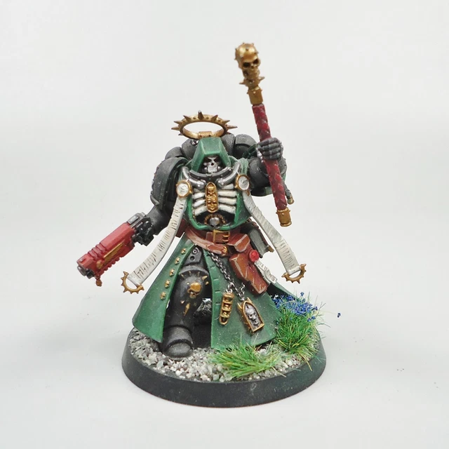 DARK ANGELS CHAPLAIN Painted - Warhammer 40k Army Space Marines £36.99 ...