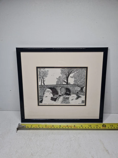 ORIGINAL PEN DRAWING of Nuttall Bridge Ramsbottom Signed K.rawson £24. ...