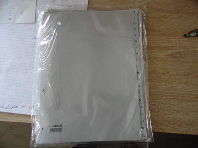 REGISTRO ABC SEPARATORI alfabetici A-Z plastica per cartella libro ad ...
