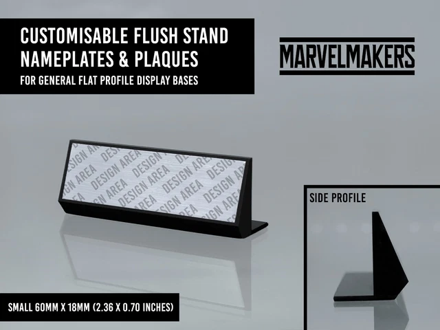 CUSTOM 1/6TH SCALE figure Flush Name plate Plaque for bases Hot toys ...