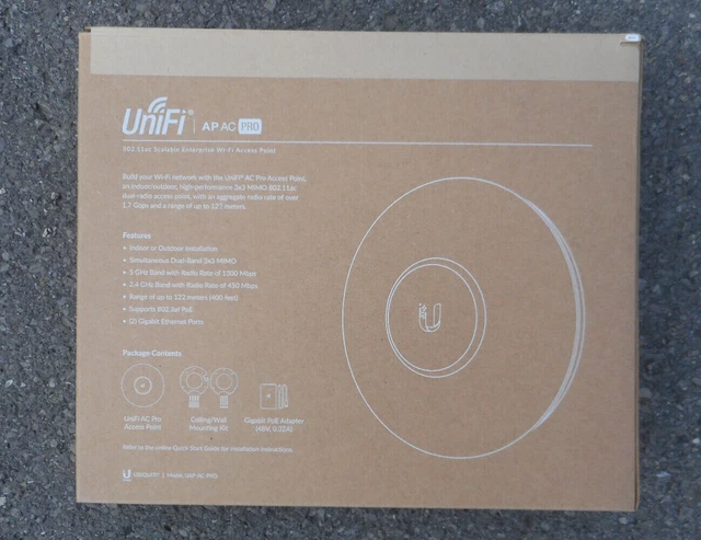 UBIQUITI UNIFI AP AC pro AccessPoint inkl. PoE Adapter £147.86 ...