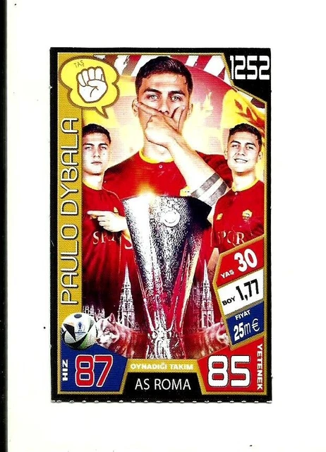 CARTA CALCIO 2024 calcio Ateşi - Dybala 2 - Roma - stampata in Turchia ...