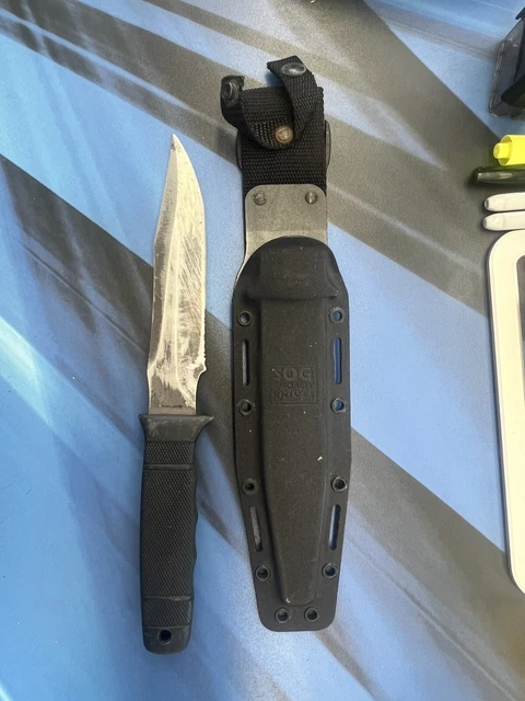 VINTAGE SOG SEAL 2000 fighting tactical Knife Kydex sheath Seki Japan 7 ...