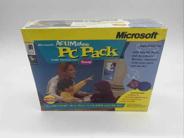 MICROSOFT ACTIMATES TV Pack 1998 For Interactive Barney New/Sealed £27. ...